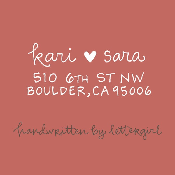 Handwritten Address - Etsy