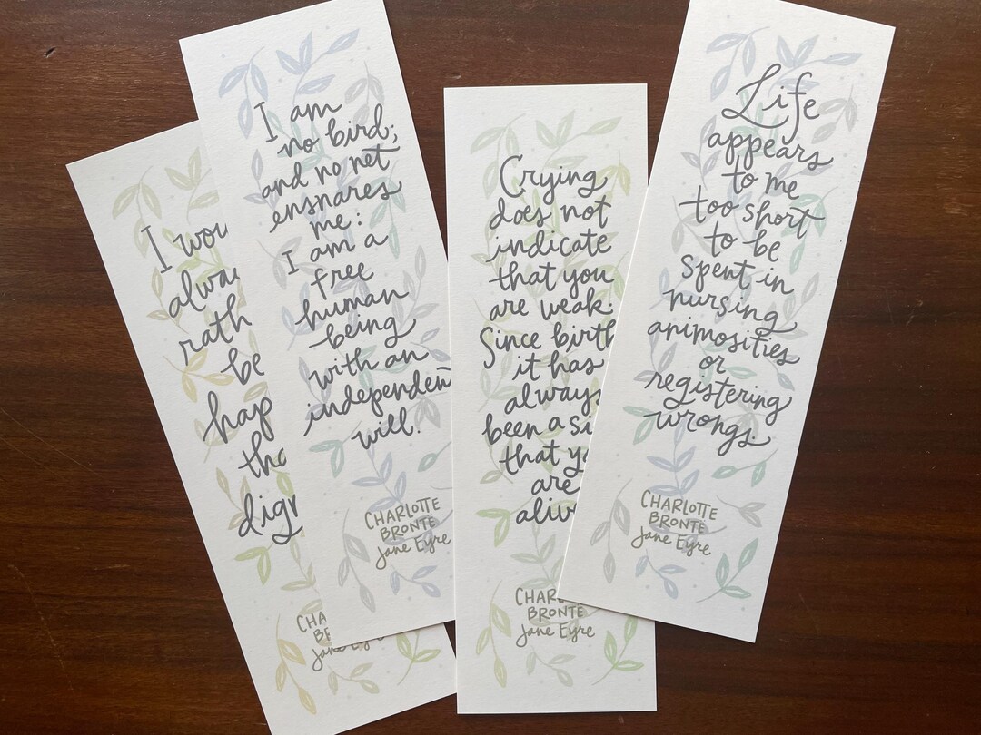 Printable Bookmarks: Jane Eyre - Etsy