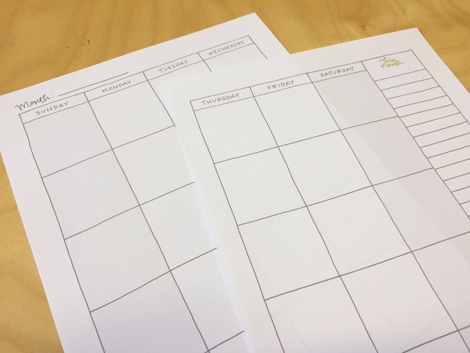 Teacher Planner Printable Pages Color and Black/white | Etsy