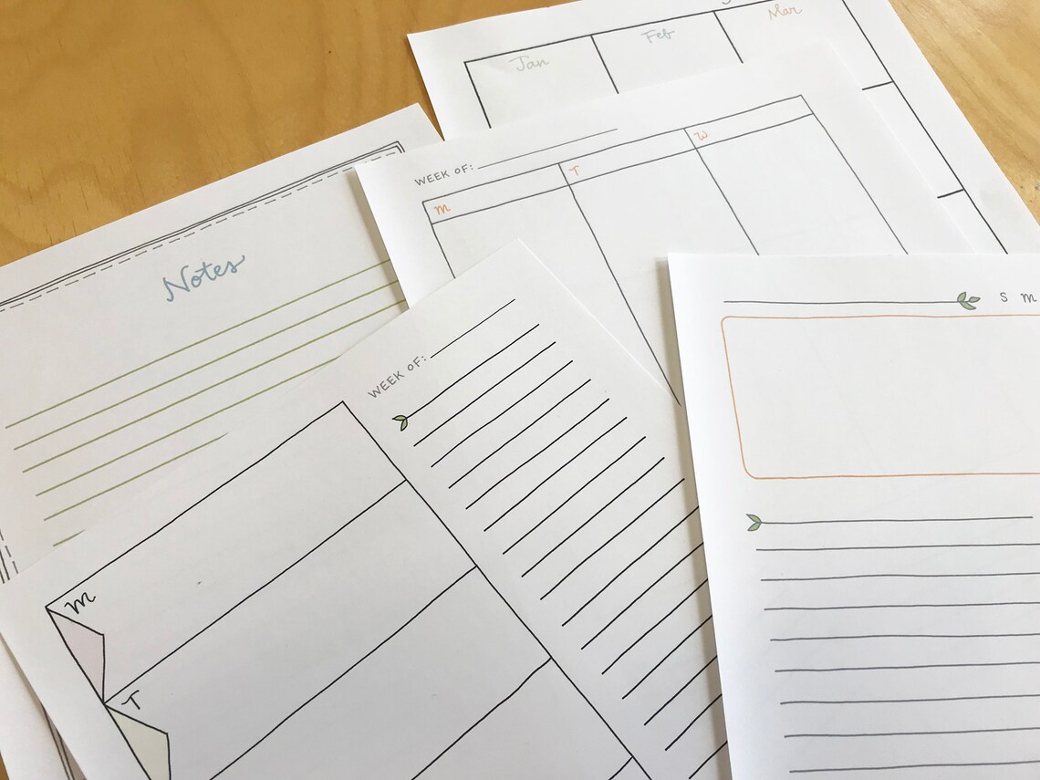 Handwritten Planner Pages Downloadable Printable PDF | Etsy