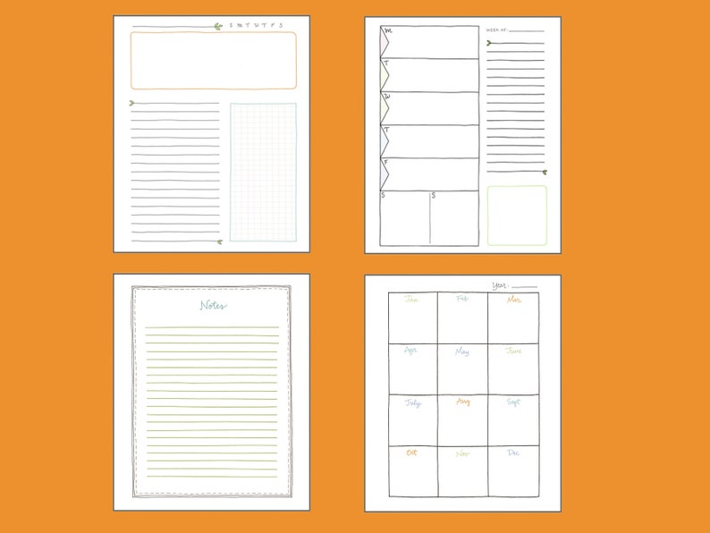 Handwritten Planner Pages Downloadable Printable PDF | Etsy