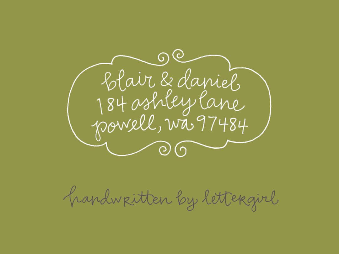 Handwritten Ingrid Address Stamp: Your Choice of Self-inking or Red ...