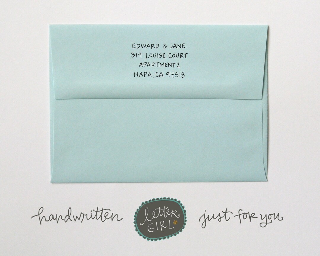 Handwritten Small Caps Address Stamp: Your Choice of Self-inking or Red ...