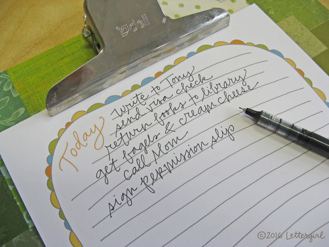 Printable Notes: Handwritten to Do List 5 Designs - Etsy