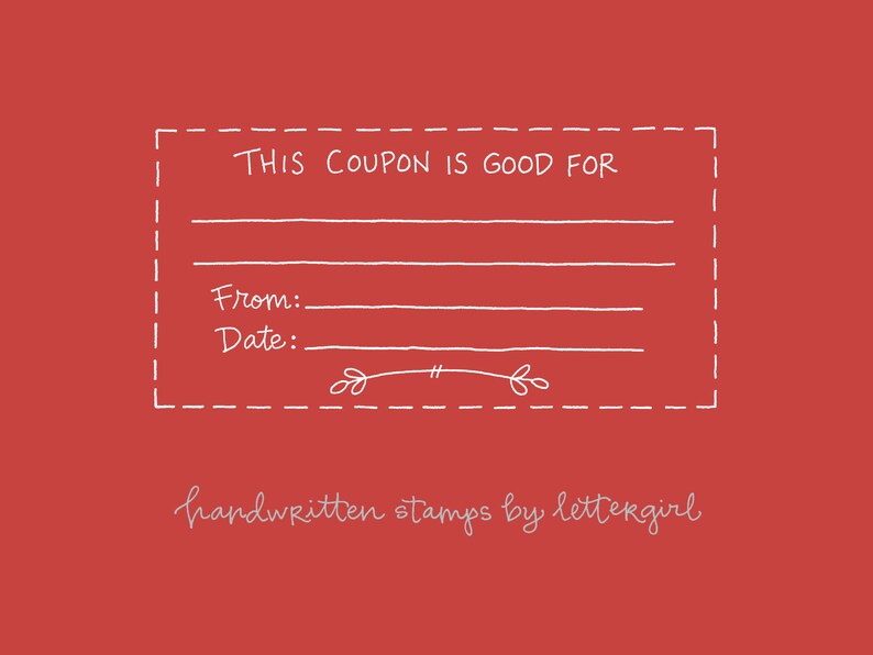 Coupon Stamp - Etsy