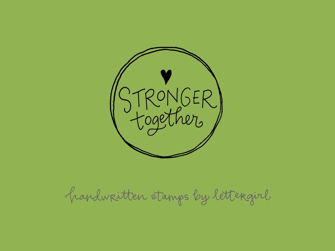 Stronger Together Stamp Handwritten Mail Art - Etsy