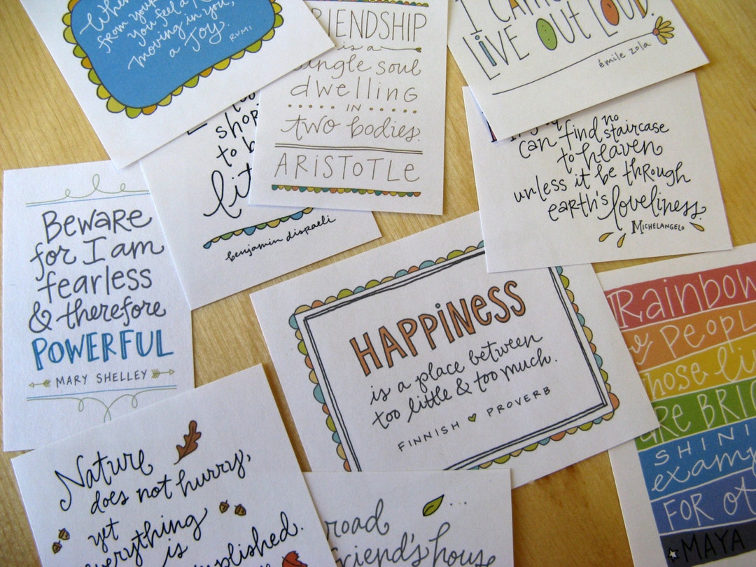Handwritten Quotation Stickers - Etsy