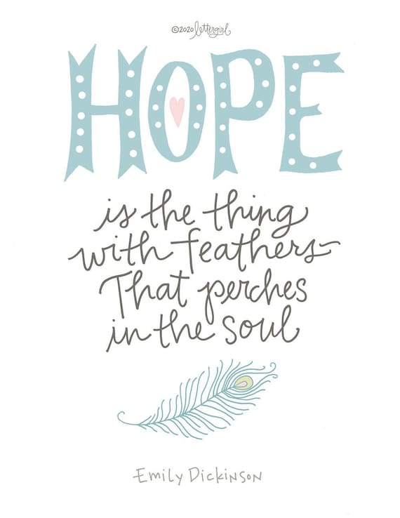 Hope Poster: PDF Digital Download Handwritten | Etsy