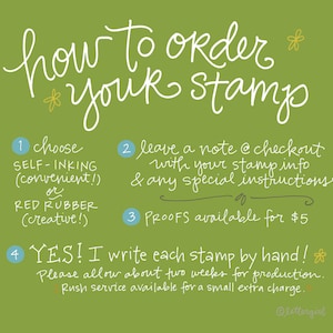 Handwritten Ingrid Address Stamp: Your Choice of Self-inking or Red ...