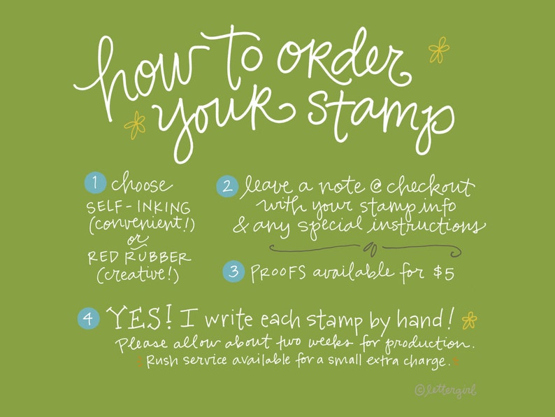 Handwritten Ingrid Address Stamp: Your Choice of Self-inking or Red ...