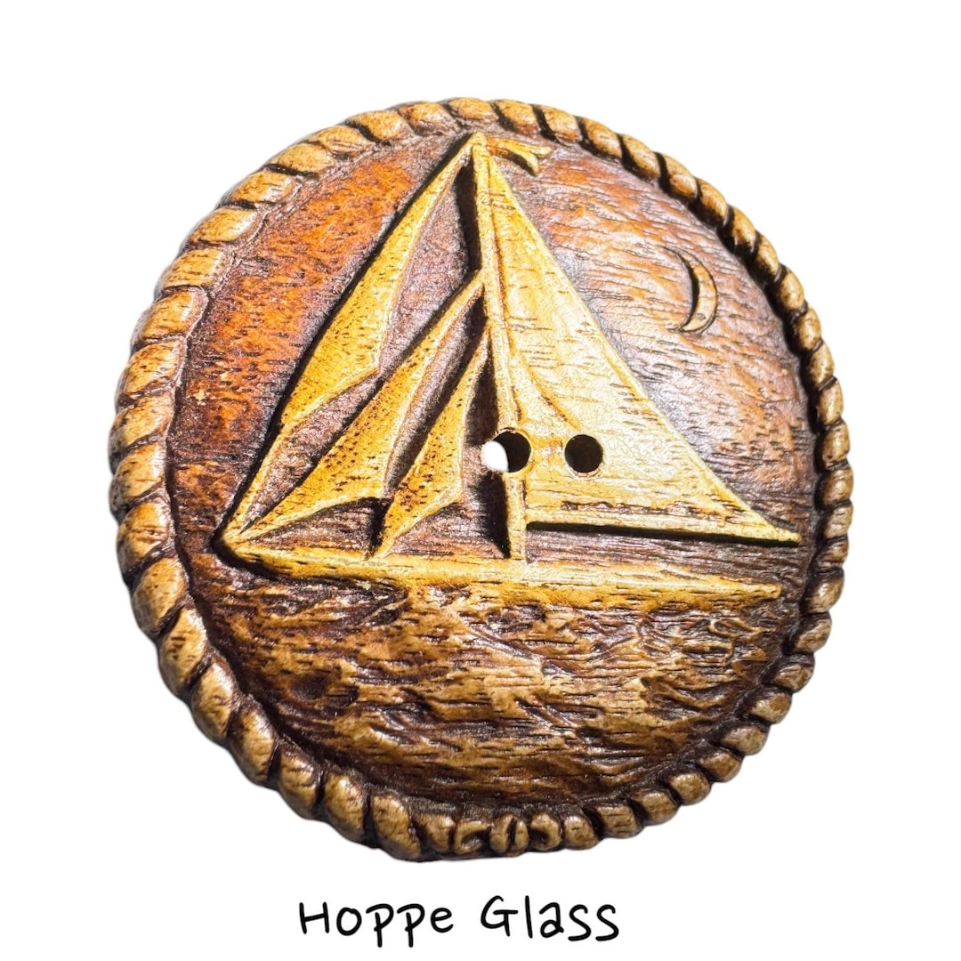 Button Antique - Sail Boat, Burwood - Large - Etsy