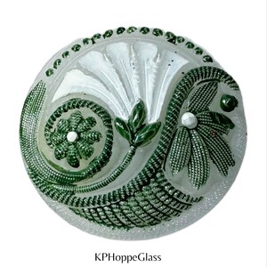 Button Antique Victorian Clambroth Glass Medium - Etsy