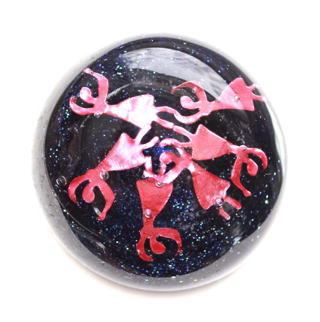 Button Vintage - Copper Embedded, Pictorial, Bluestone Base, Lampworked ...