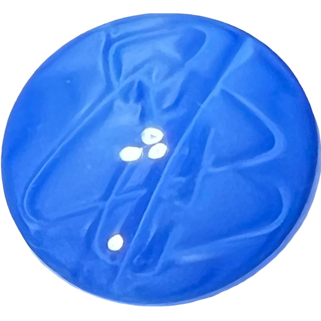Vintage Button - Rare Pattern, Blue Glass, D.I.G.S. - Medium - Etsy