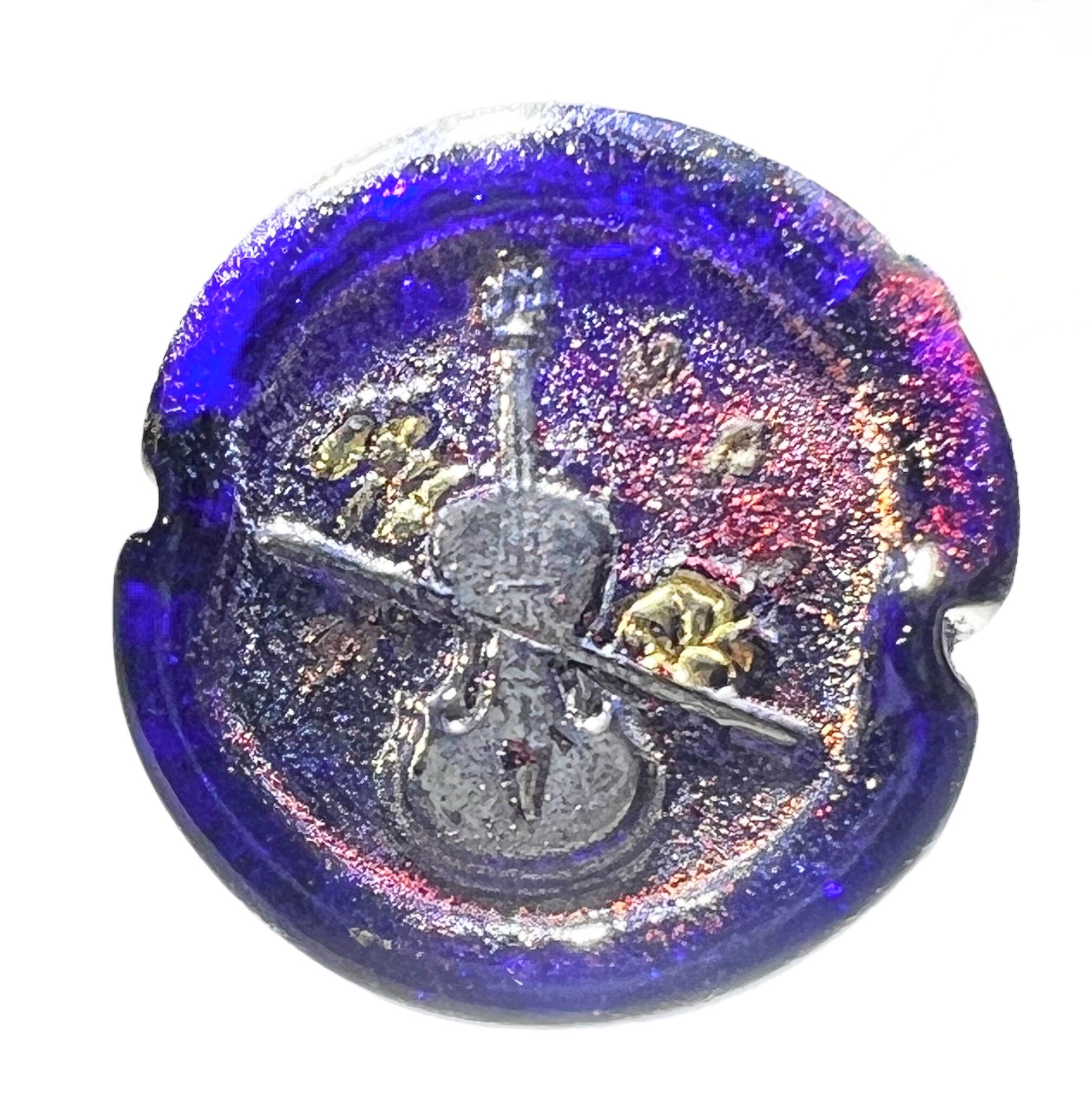 Studio Button Instrument, bimini-like Enameled Trim, Real 10K Gold ...