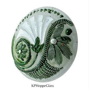 Button Antique Victorian Clambroth Glass Medium - Etsy