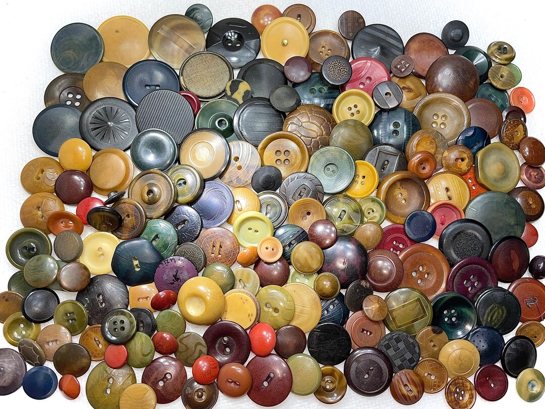 Antique Buttons 180 Vegetable Ivory Carved Dyed Impressed - Etsy