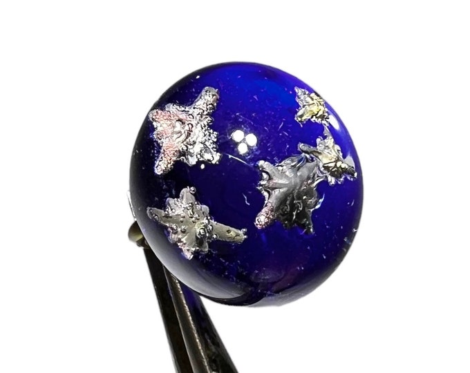 Button Stars, Impressed Metal & Encased Metal, Cobalt Paperweight Base ...