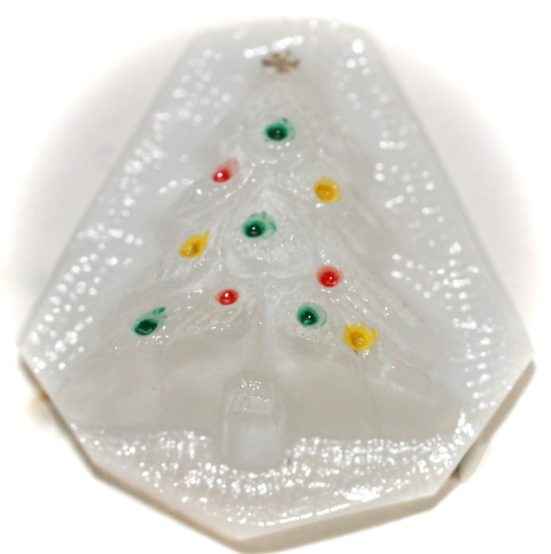 Button ~ Vintage, White Moonglow, Christmas Tree - Medium - Etsy