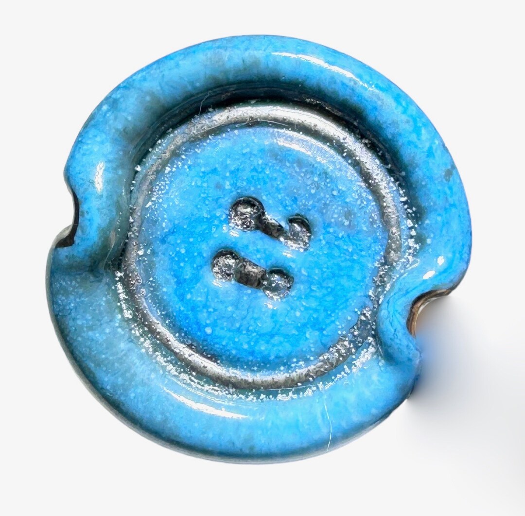 Studio Button ~ Faux Button, "bimini-like" Silver Metallic Paint ...