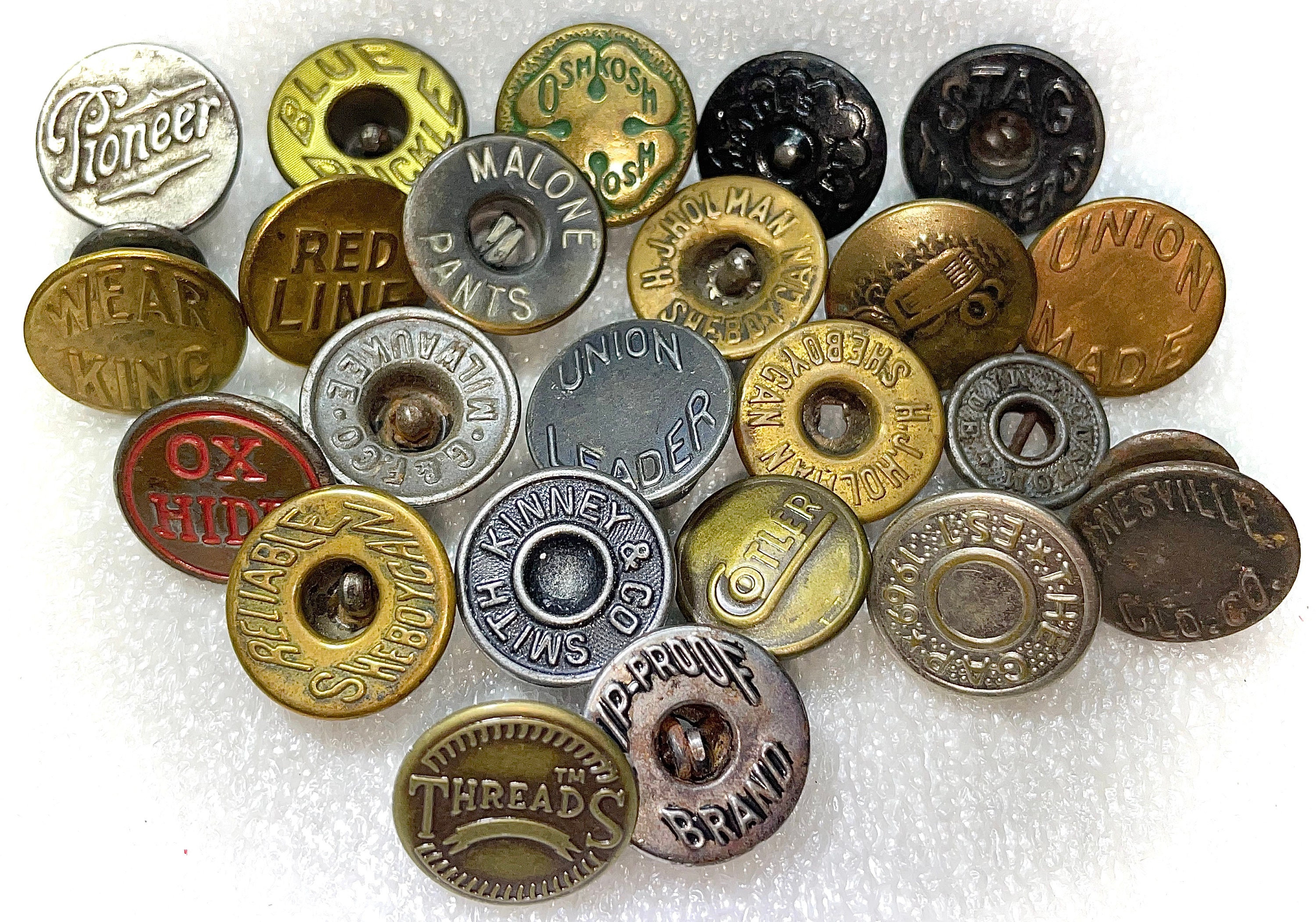Antique Buttons 23 Metal Rivet Buttons | Etsy
