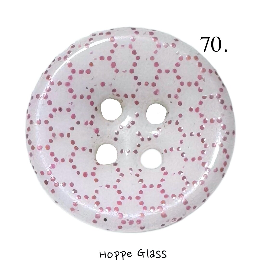Button Antique - China Calico, White Body With Pink Colored Transfer ...
