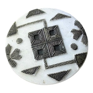 Button Antique Victorian, White Glass Medium - Etsy