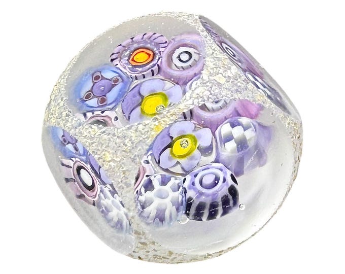 Button Studio - Murine, Paperweight, Quartz Overlay, White Base, Hand ...