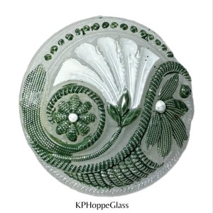 Button Antique Victorian Clambroth Glass Medium - Etsy