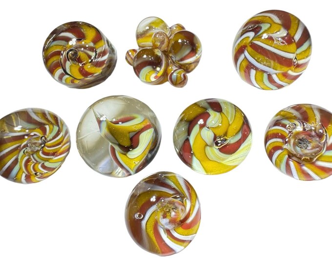 8 Glass (pyrex) Buttons, Great for Designers or Crafters - Etsy