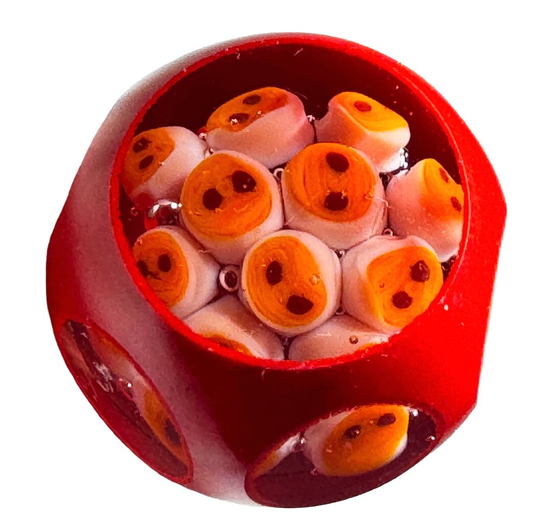 Button Glass Faux Button Murine, Paperweight, Enamel Sheath Overlay ...