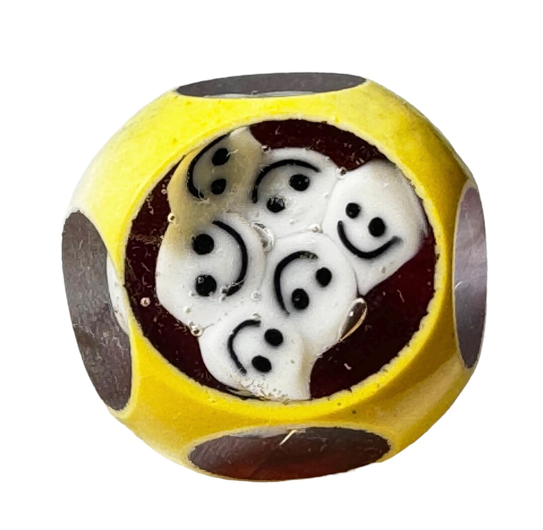 Button Studio Smiley Faces Murine, Paperweight, Enamel Sheath Overlay ...
