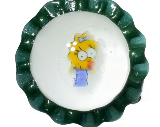 Button Studio ~ Murine, Cartoon, Glass Paperweight, White Base - Medium ...