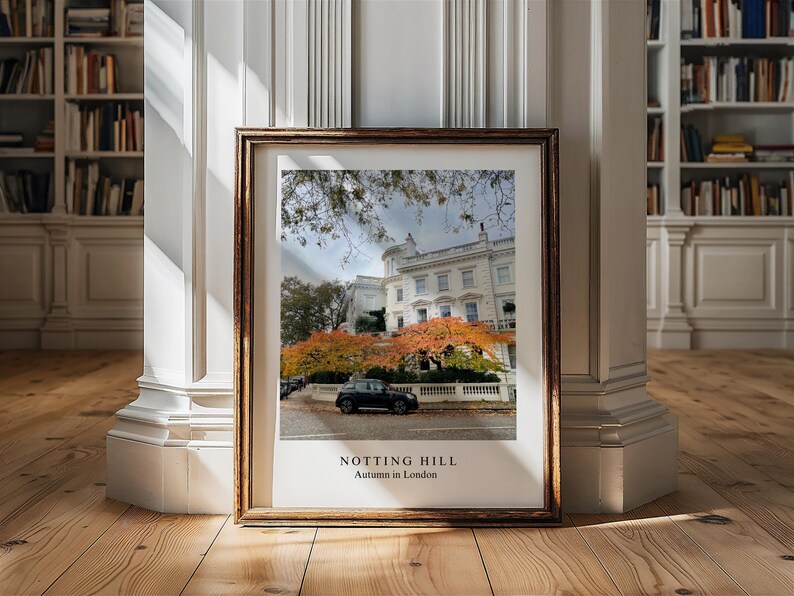 Autumn in Notting Hill Poster, London Print, Autumn Decor, Autumn Wall ...