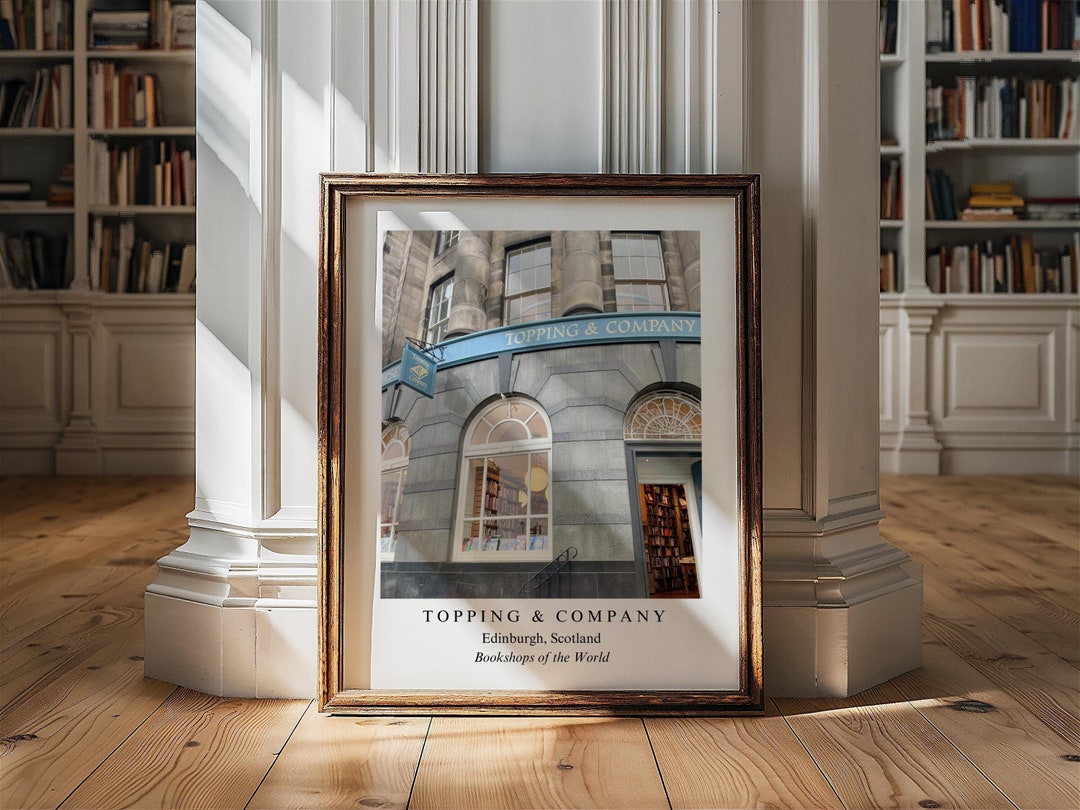 Topping and Company Bookshop Poster, Edinburgh Bookshop Print, Digital ...