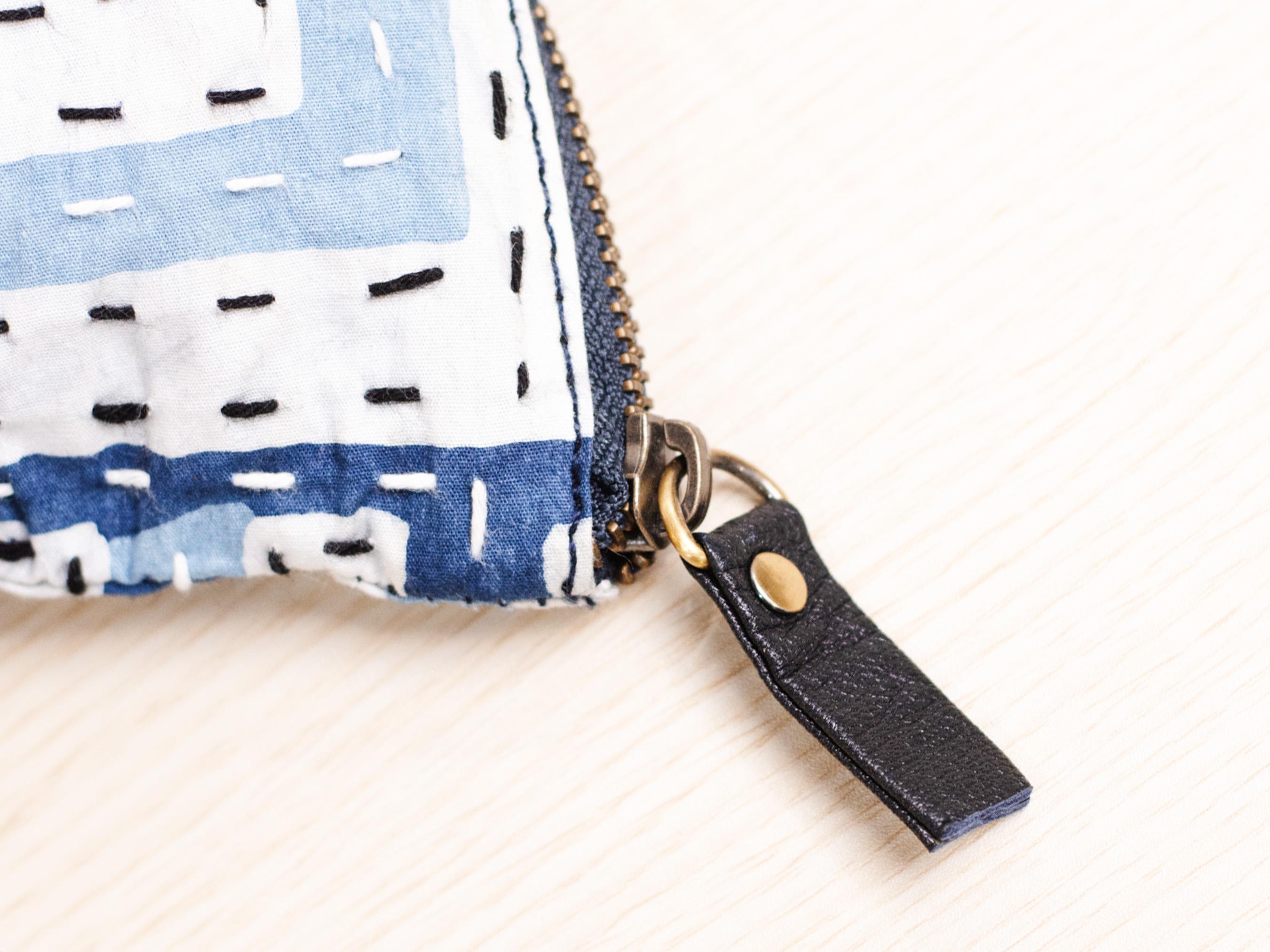 Indigo Mini Wallet With Sashiko Stitching - Handmade by Bali Artisans ...