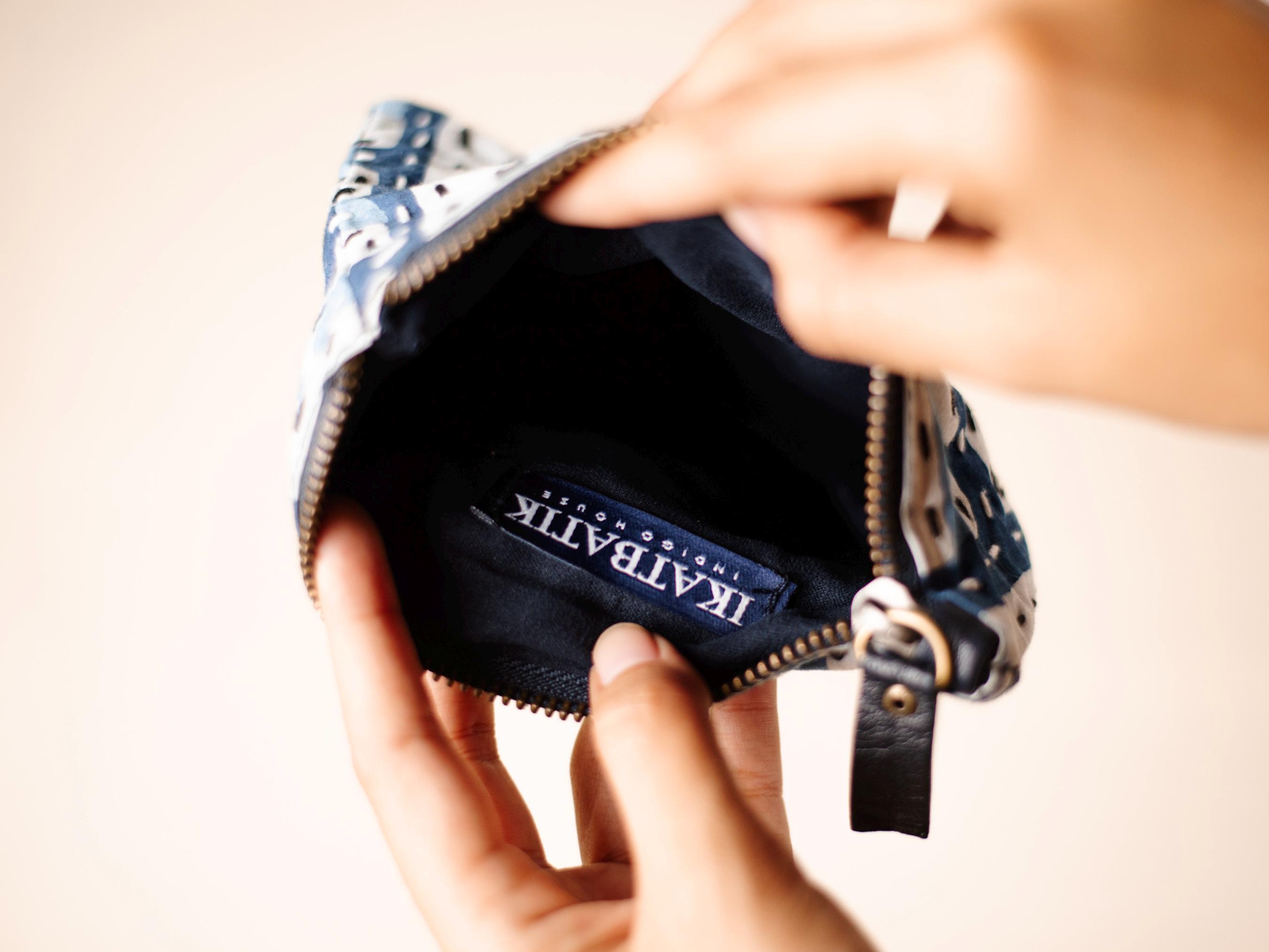 Indigo Mini Wallet With Sashiko Stitching - Handmade by Bali Artisans ...