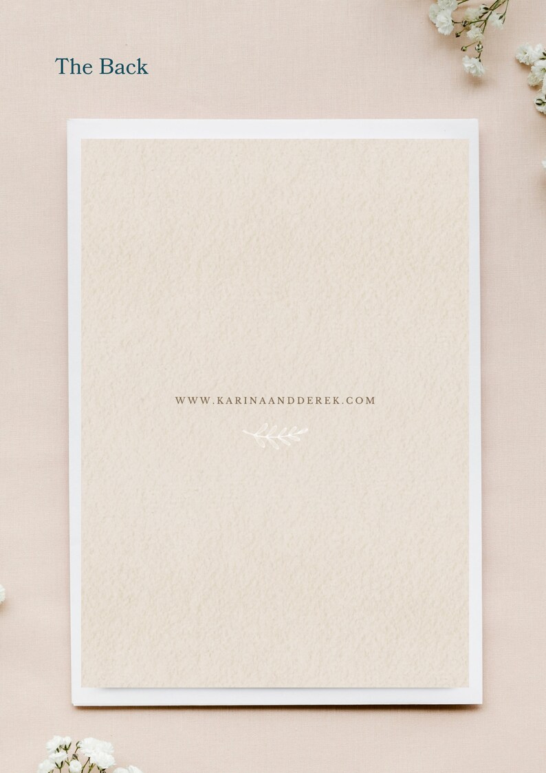 Floral Parchment Wedding Invite Suite - Etsy