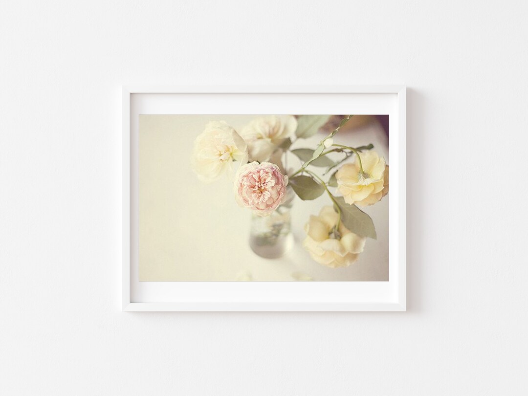 English Roses Print, Yellow Roses Print, Rose Photo, Botanical Wall Art ...