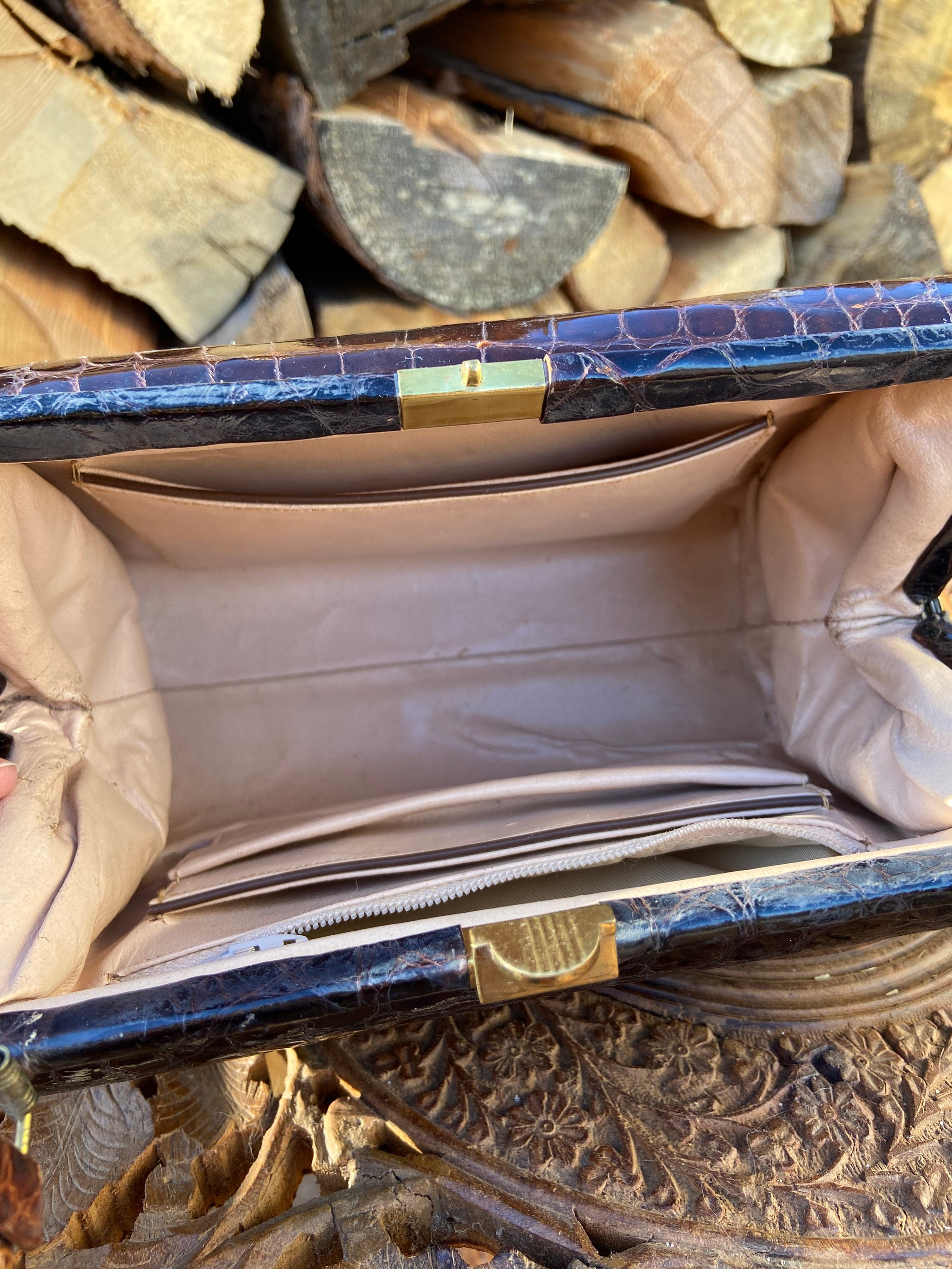 Vintage 1940s-1950s Bellestone Brown Leather Purse Handbag - Etsy