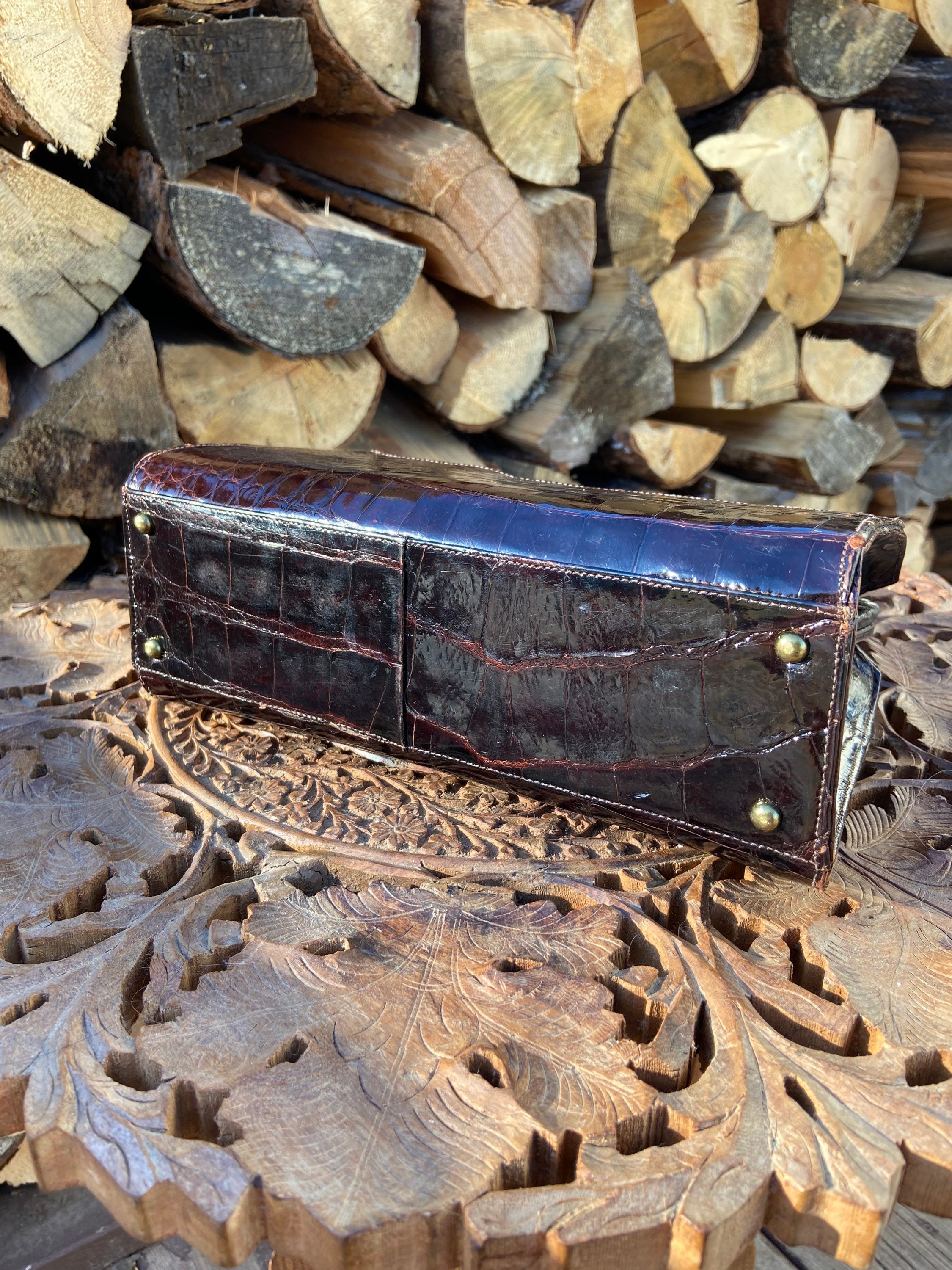 Vintage 1940s-1950s Bellestone Brown Leather Purse Handbag - Etsy