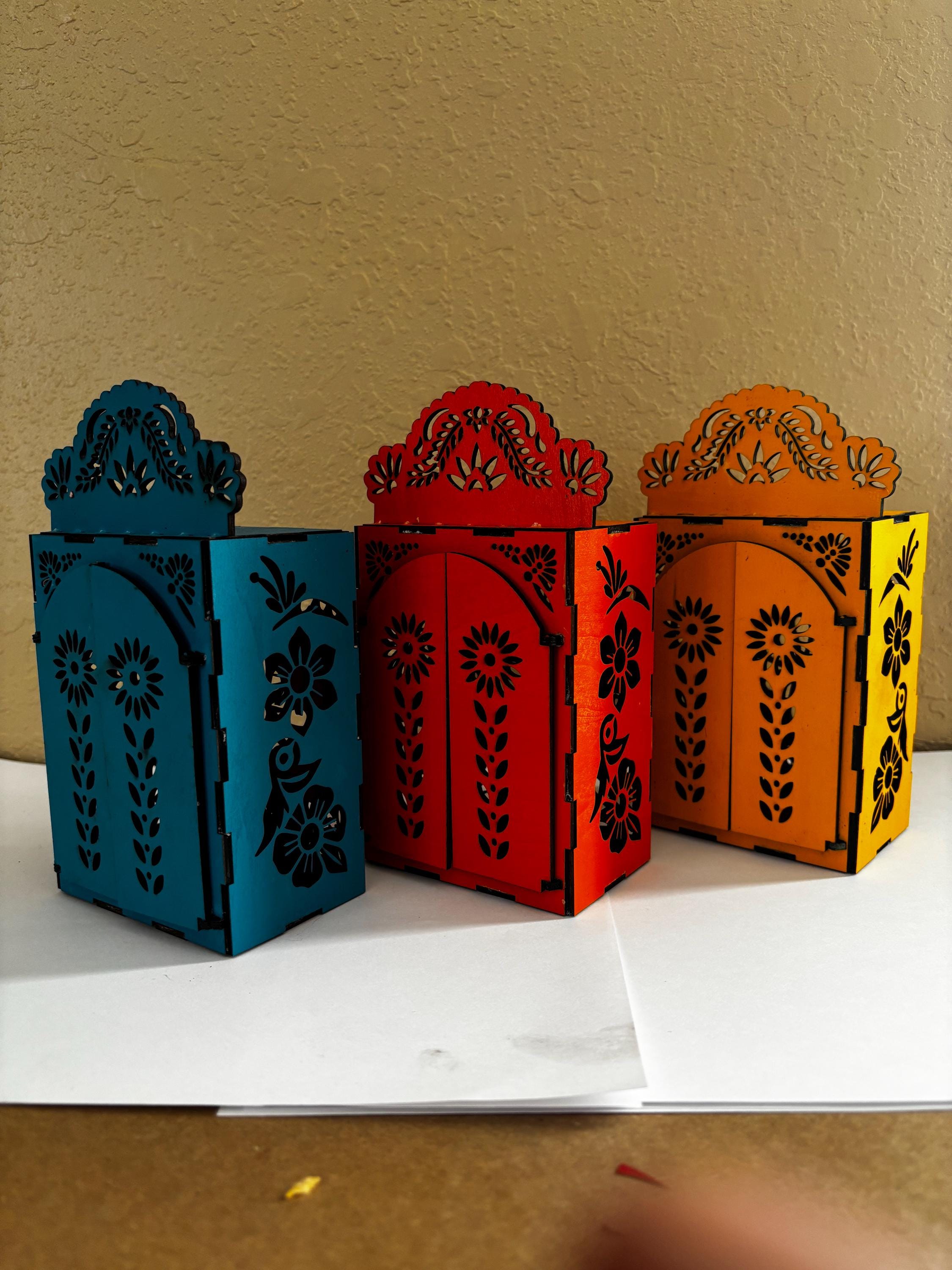 Mexican Folk Art Wooden Nicho Box – Handcrafted Altar Shrine With ...