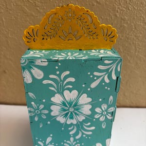 Hand-painted Mexican Mini Altar wooden Shrine Colorful Floral Home ...