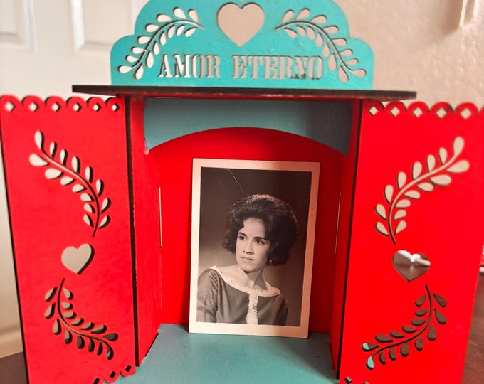 Amor Eterno Mexican Nicho Photo Frame — Handcrafted Folk Art Shrine ...