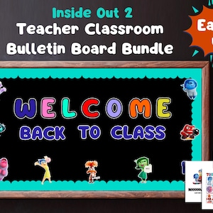 Inside Out 2 School Teacher Bulletin Board Kit Editable With Canva ...