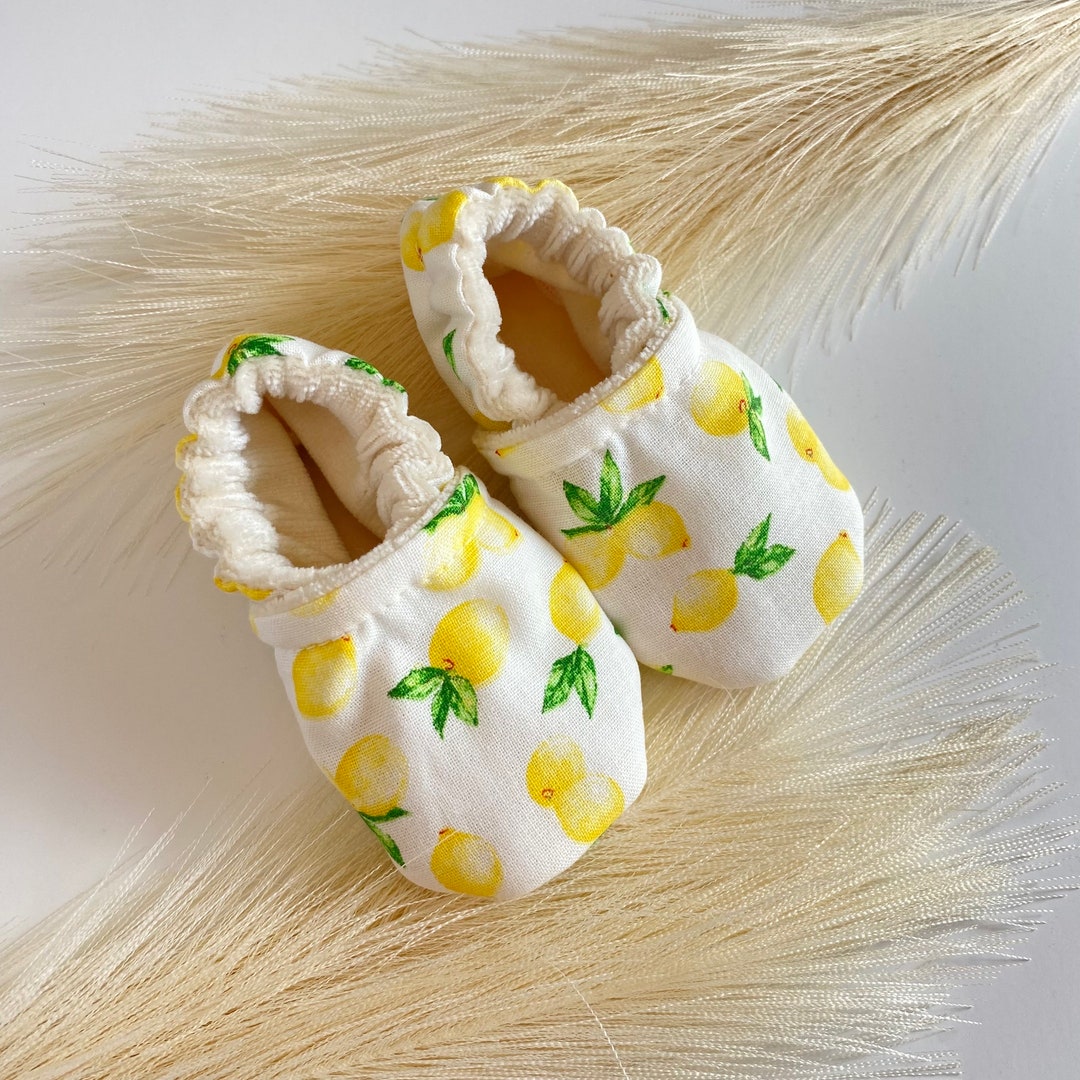 Lemon Baby Booties, Lemon Baby Moccasins, Lemon Baby Gift, Baby Shower ...
