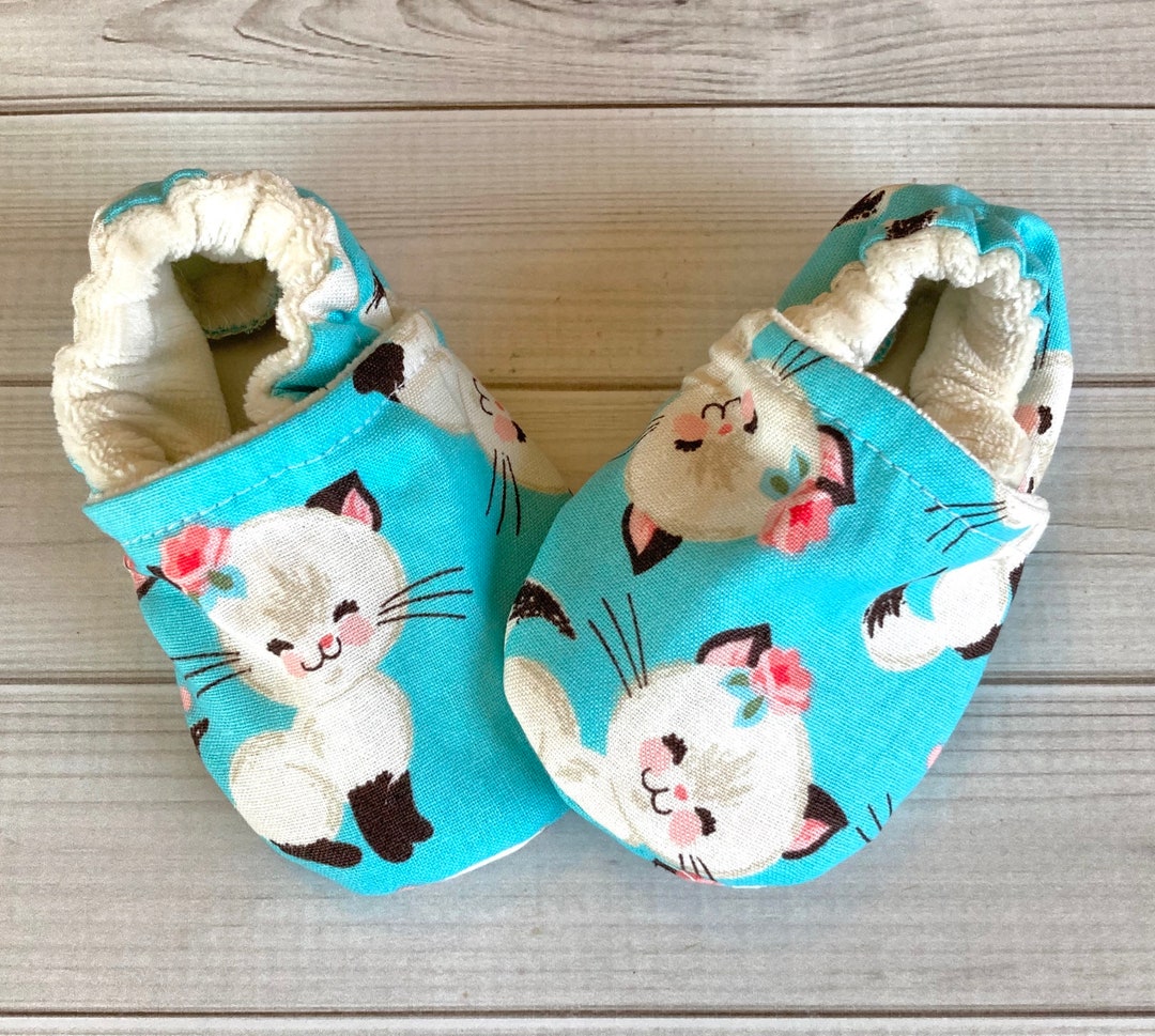 Cat Baby Shoes, Siamese Kitten Moccasins, Booties Baby Shower Gift, Cat ...