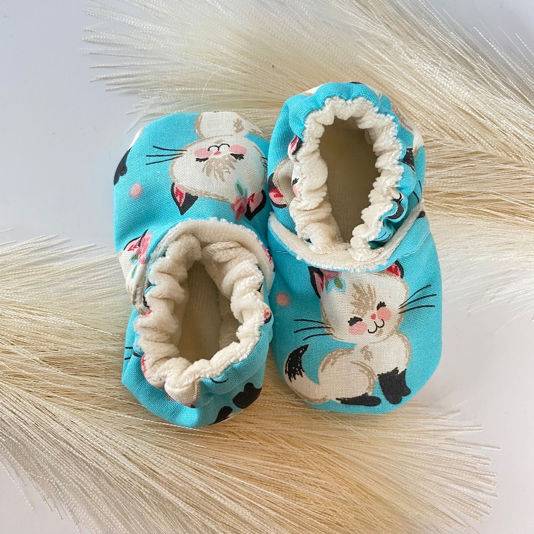 Cat Baby Shoes, Siamese Kitten Moccasins, Booties Baby Shower Gift, Cat ...
