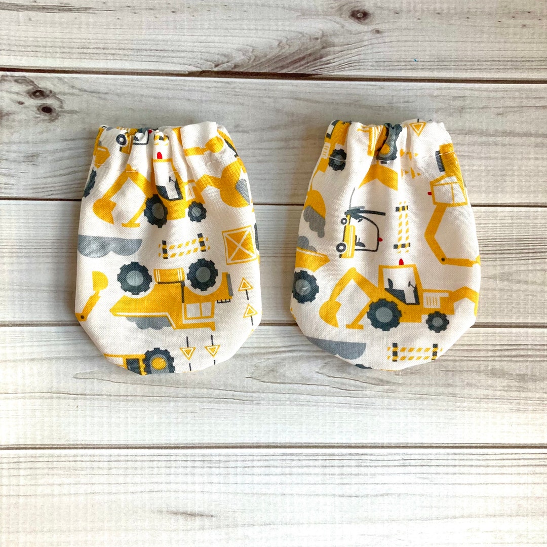 Tractor No-scratch Mittens, Construction Baby Gift, Dump Truck Clothing ...