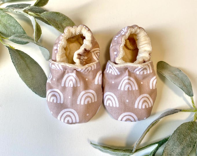 Boho Baby Shoes Ethnic Tribal Aztec Hippie Crib Booties, Natural Bamboo ...